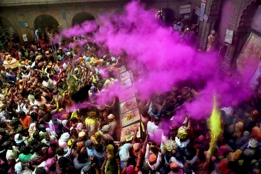 Holi, Festival, Vrindavan, Banke Bihari temple, Photo Gallery