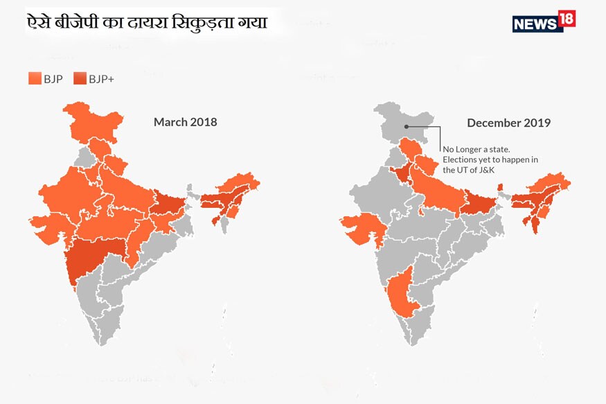 BJP and NDA loss 6 state assembly election in just 2 year after Delhi ...