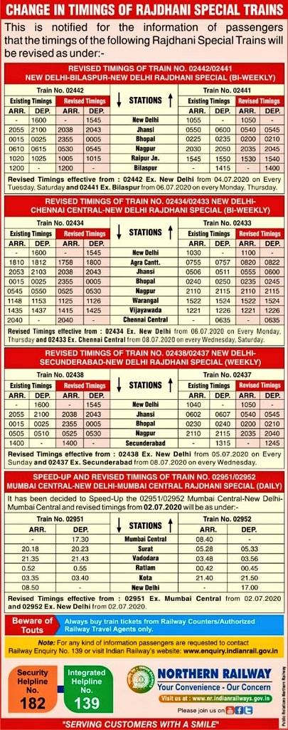 Indian Railway New Timetable: यात्रीगण ध्यान दें रेलवे बदला इन 8 ...