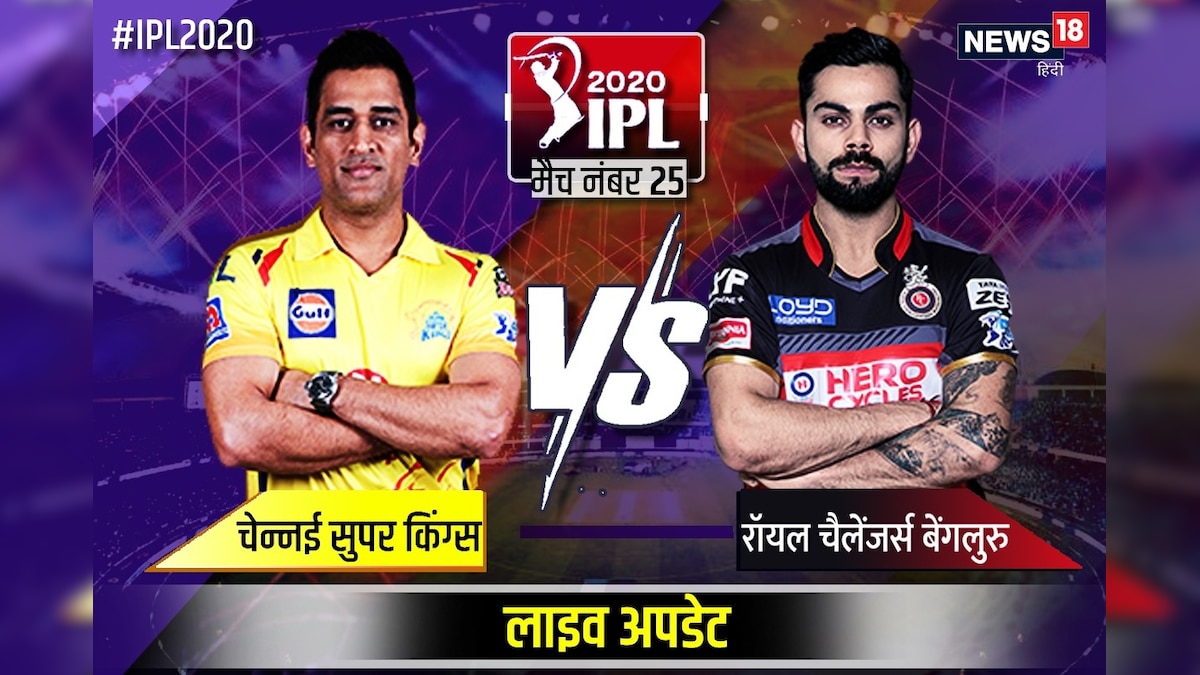 CSK vs RCB, IPL 2020 Live Score: चेन्नई सुपरकिंग्स को बैंगलोर ने हरायाNaN