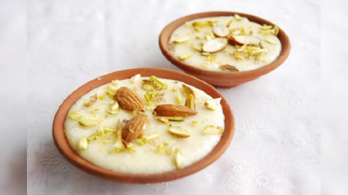 Phirni Recipe made with rice flour sugar and dry fruits as classic ...
