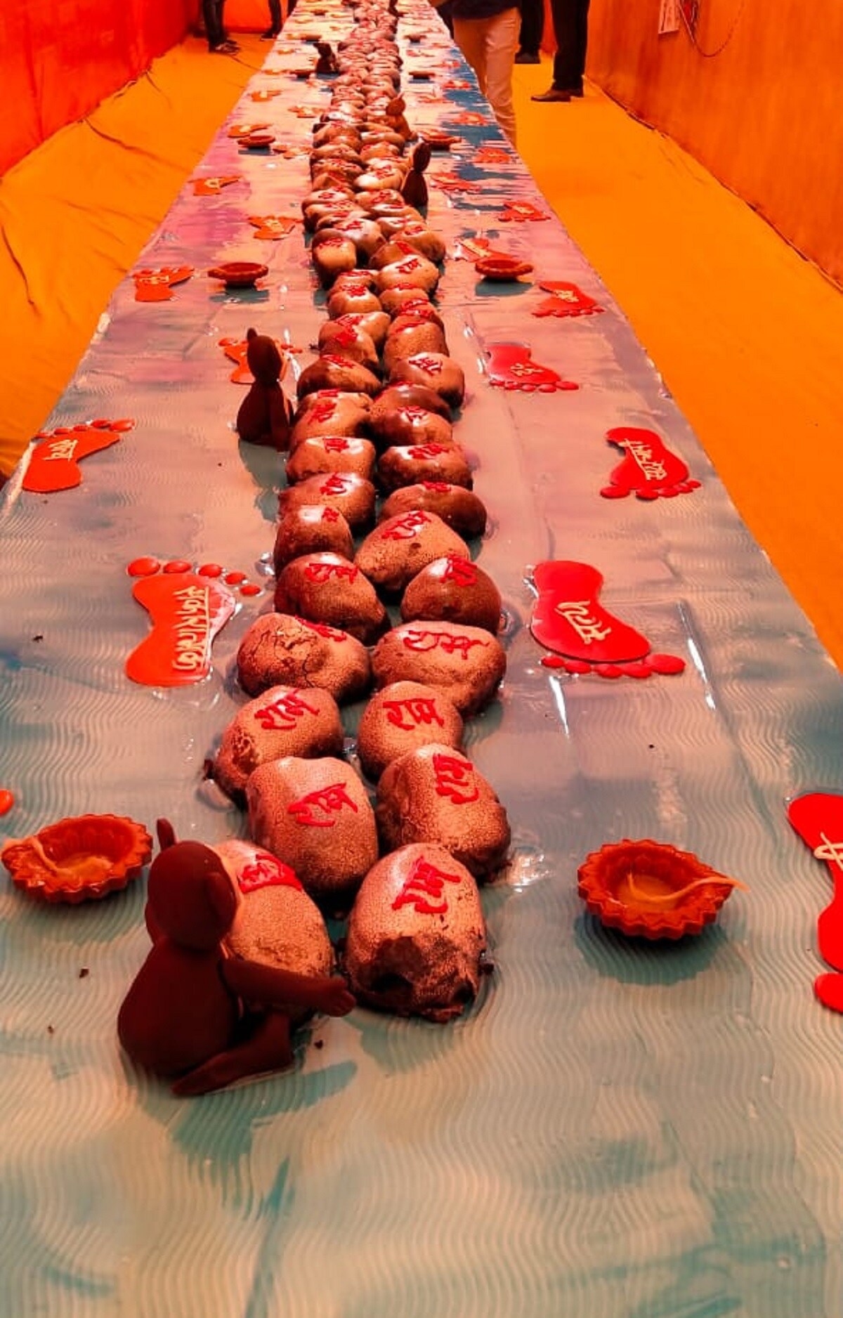 Breadliner Bakerys unique initiative 48 feet long Ramsetu cake made surat