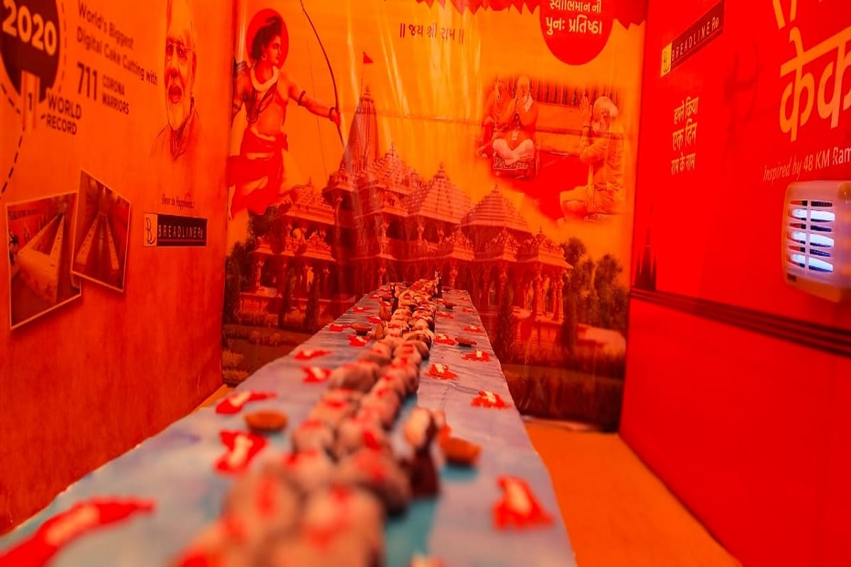 Breadliner Bakerys unique initiative 48 feet long Ramsetu cake made surat