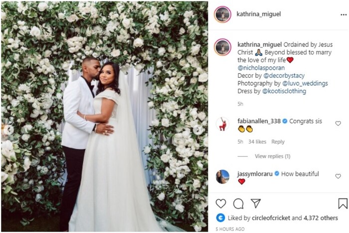 पंजाब किंग्स के बल्लेबाज ने की शादी, बोले- 'मिस्टर और मिसेज पूरन का ...