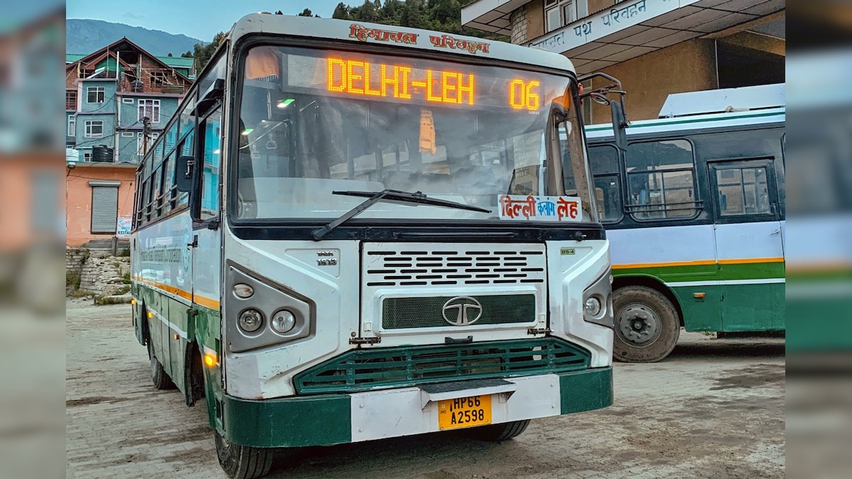 HP Delhi Manali Leh Hrtc Bus Service started from keylong on 1 july ...