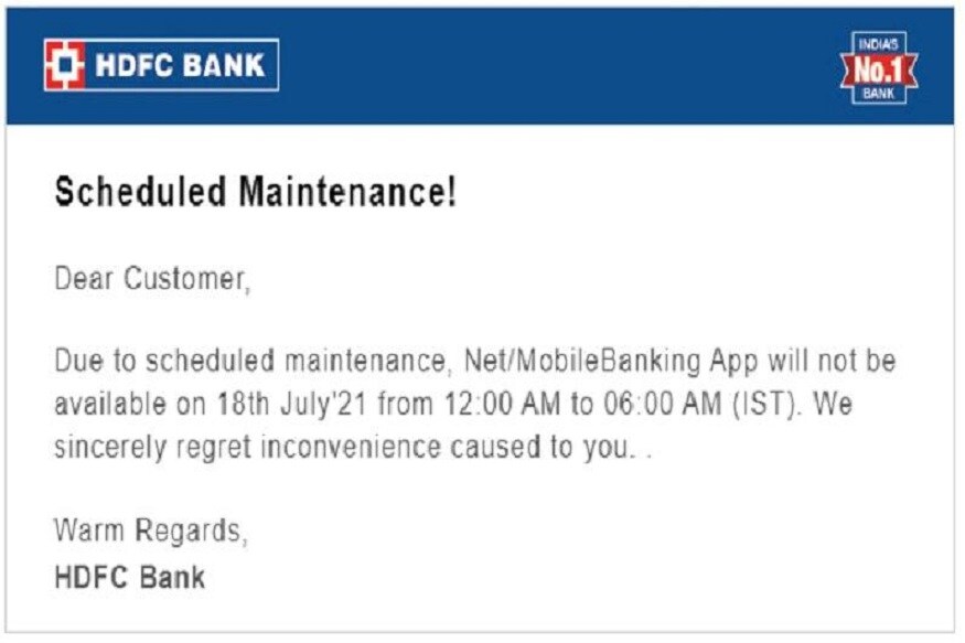 HDFC बैंक ग्राहक ध्यान दें! कल 6 घंटे बंद रहेगी मोबाइल बैंकिंग और नेट ...