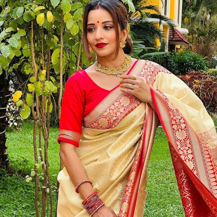 Actress Monalisa Bengali Style in saree From tv Actress Puja Banerjee ...