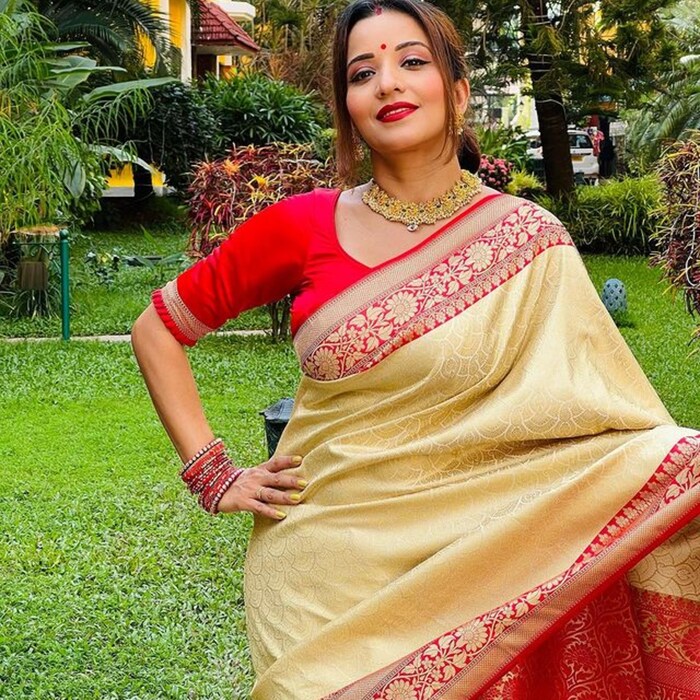 Actress Monalisa Bengali Style in saree From tv Actress Puja Banerjee ...