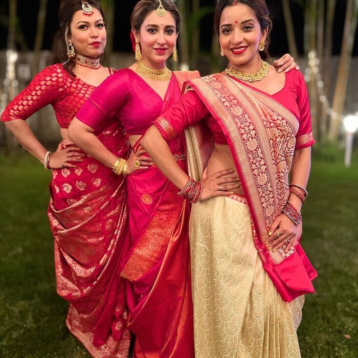 Actress Monalisa Bengali Style in saree From tv Actress Puja Banerjee ...