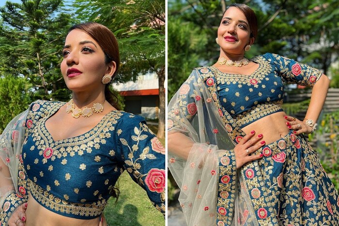 मांग टीका, बड़ी ईयरिंग्स और डीप नेक ब्लाउज, बंगाली 'बौदी' के स्टाइल में ...