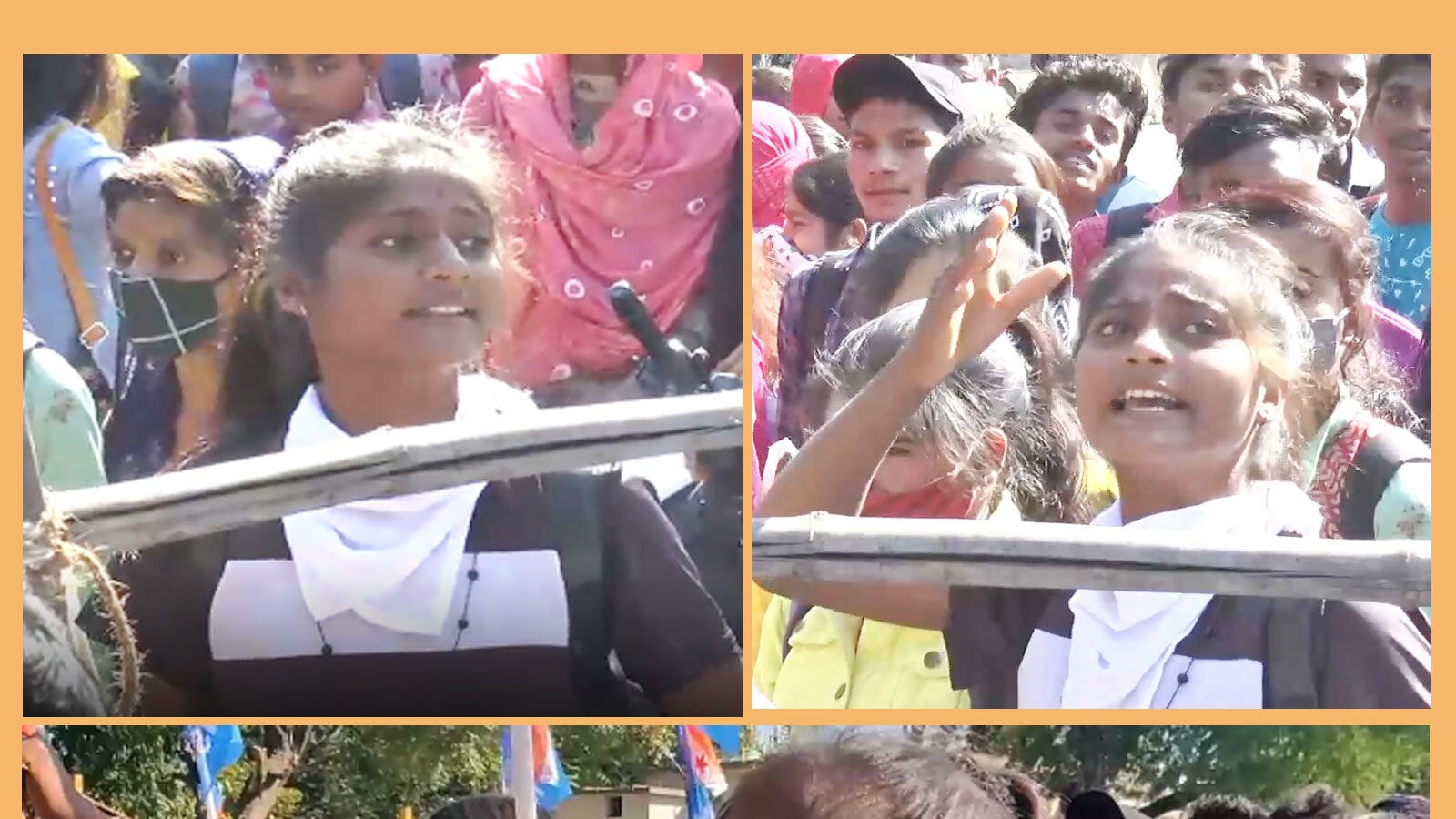 Tribal student Nirmala came to hand over the memorandum Angry for ...