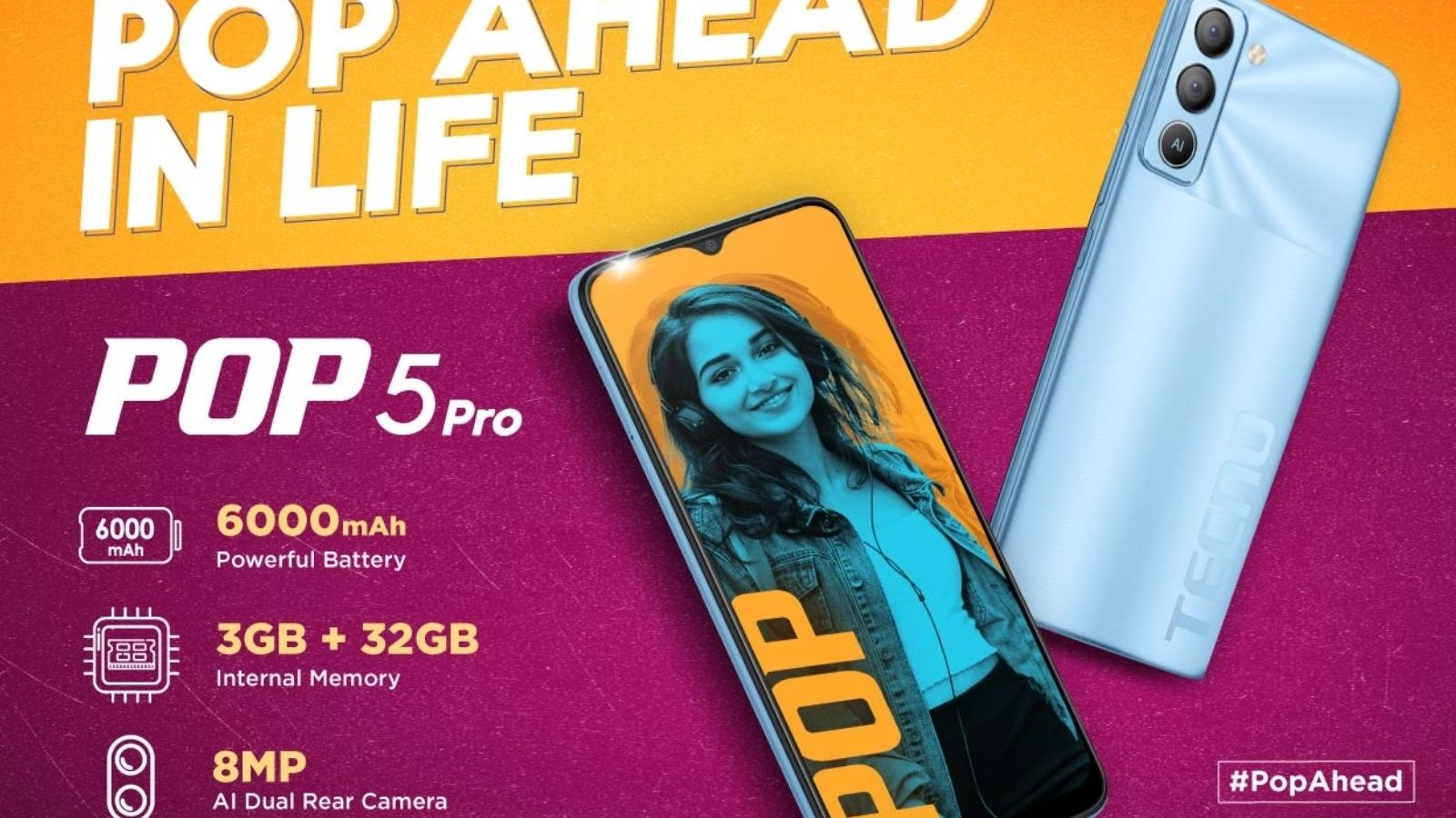 Tecno Pop 5 Pro: 8,499 रुपये में किफायती स्मार्टफोन. - News18 हिंदी