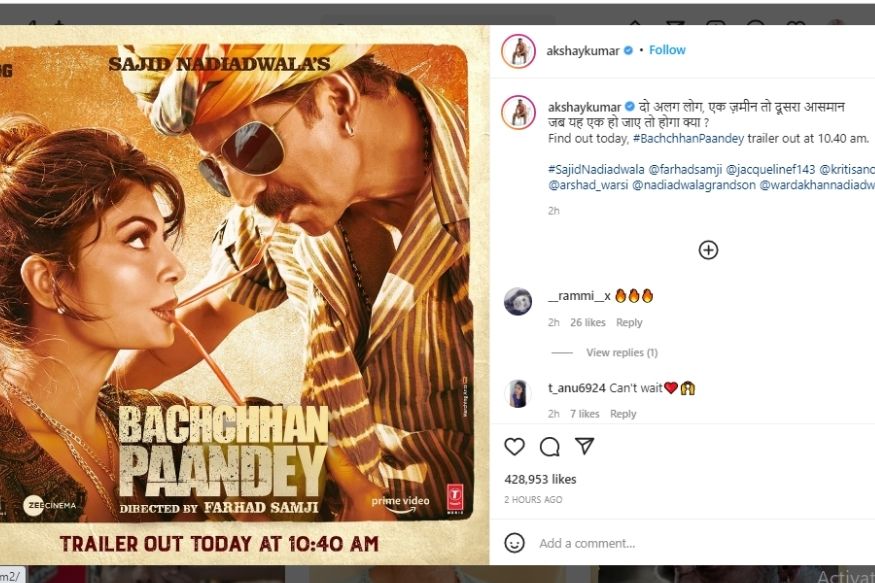 Bachchan Pandey Trailer Out: धूम धड़ाका रंग पटाखा, इस बार बच्चन पांडे ...