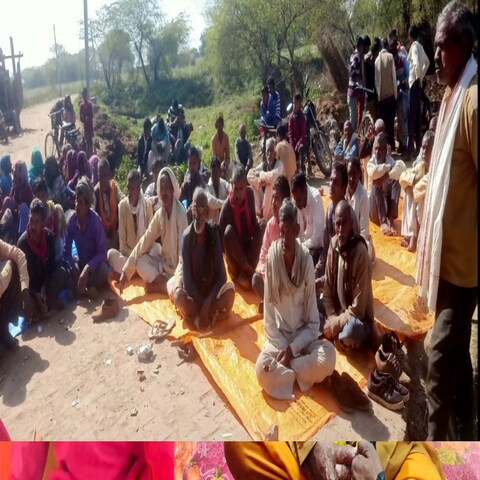 Demonstration against liquor shop in village of robber Phoolan Devi ...