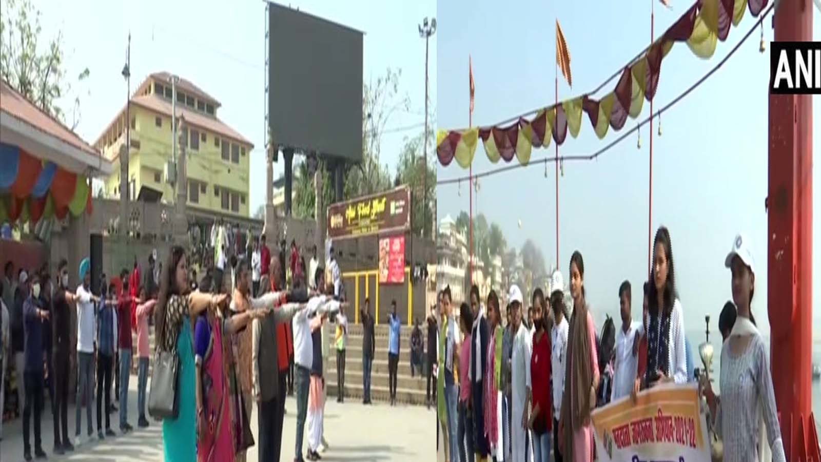 UP Election : NSS के वॉलंटियर्स ने अस्सी घाट पर बनाई चेन, मतदाताओं से ...