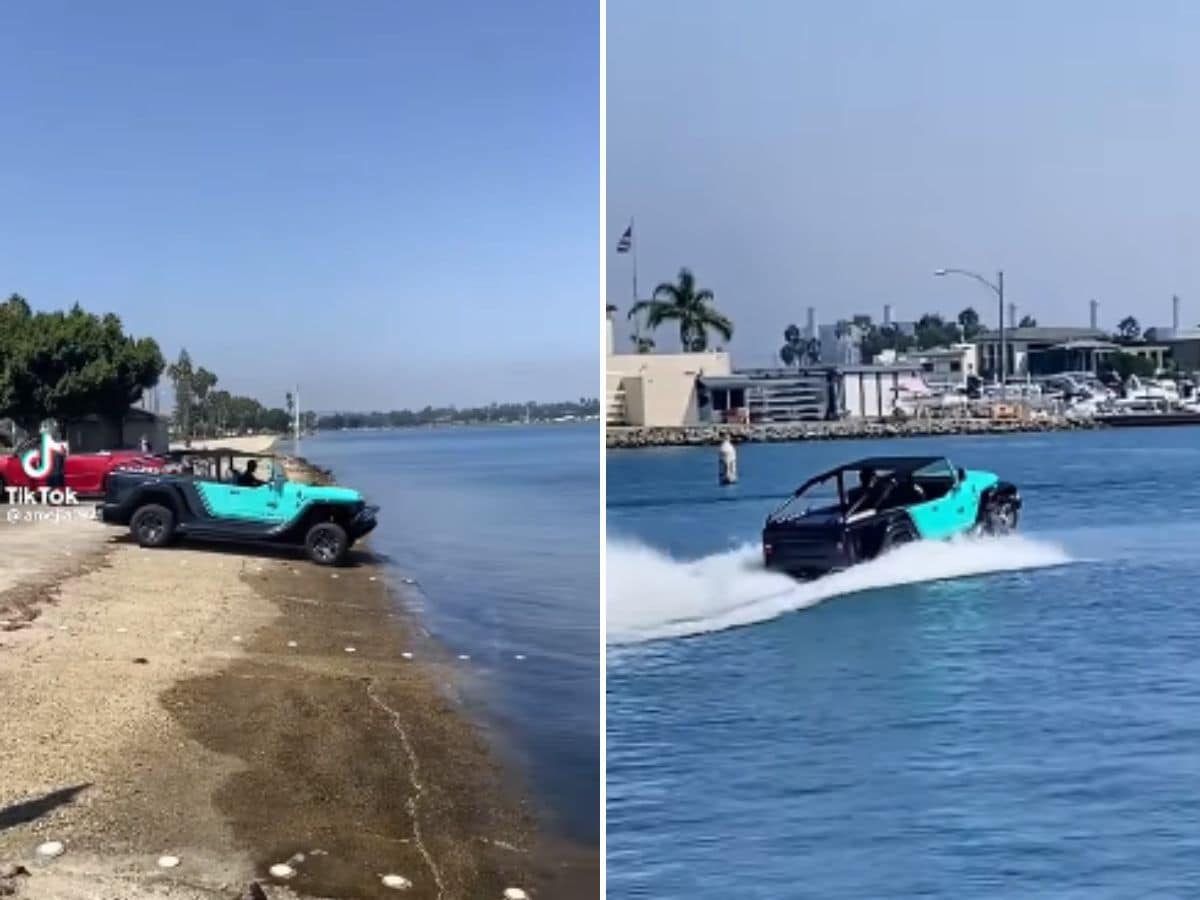 पानी में घुसते ही कार बन गई नाव, तैरता देख लोग भी हो गए हैरान! 10 करोड़ ...