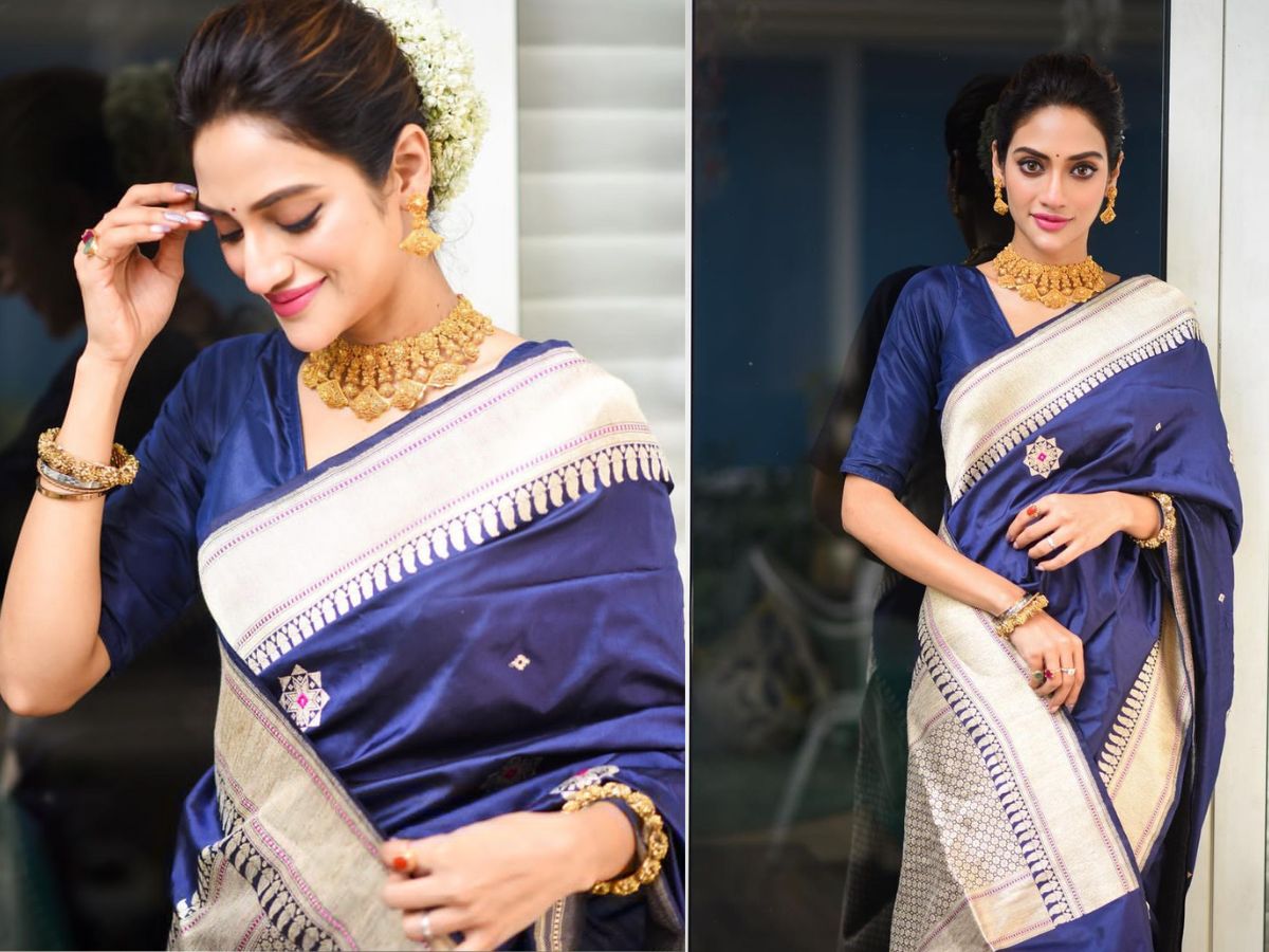Nusrat Jahan PHOTOS: नुसरत जहां ने सिल्क साड़ी पहन देसी लुक में ढाया ...