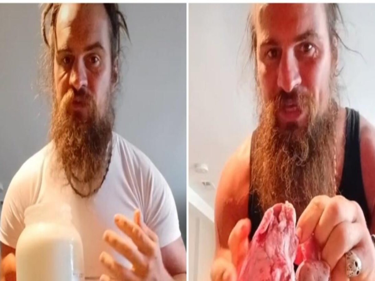 तंदरुस्त रहने के लिए बेहद घिनौनी चीजें खाता-पीता है शख्स, कच्चे मुर्गे ...