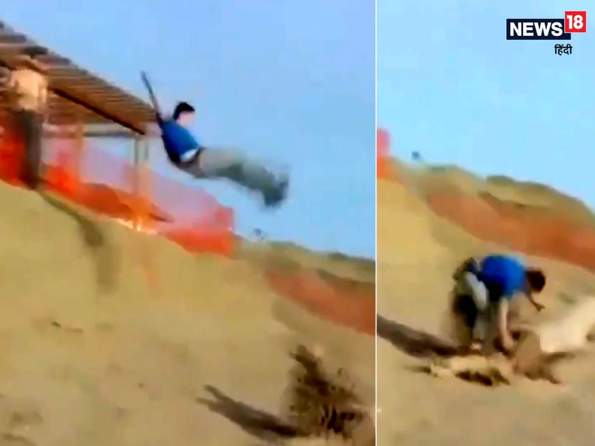 आसमान से गिरे, खजूर में अटके! ऊंचाई से कूदना पड़ा शख्स को भारी, पेड़ की ...