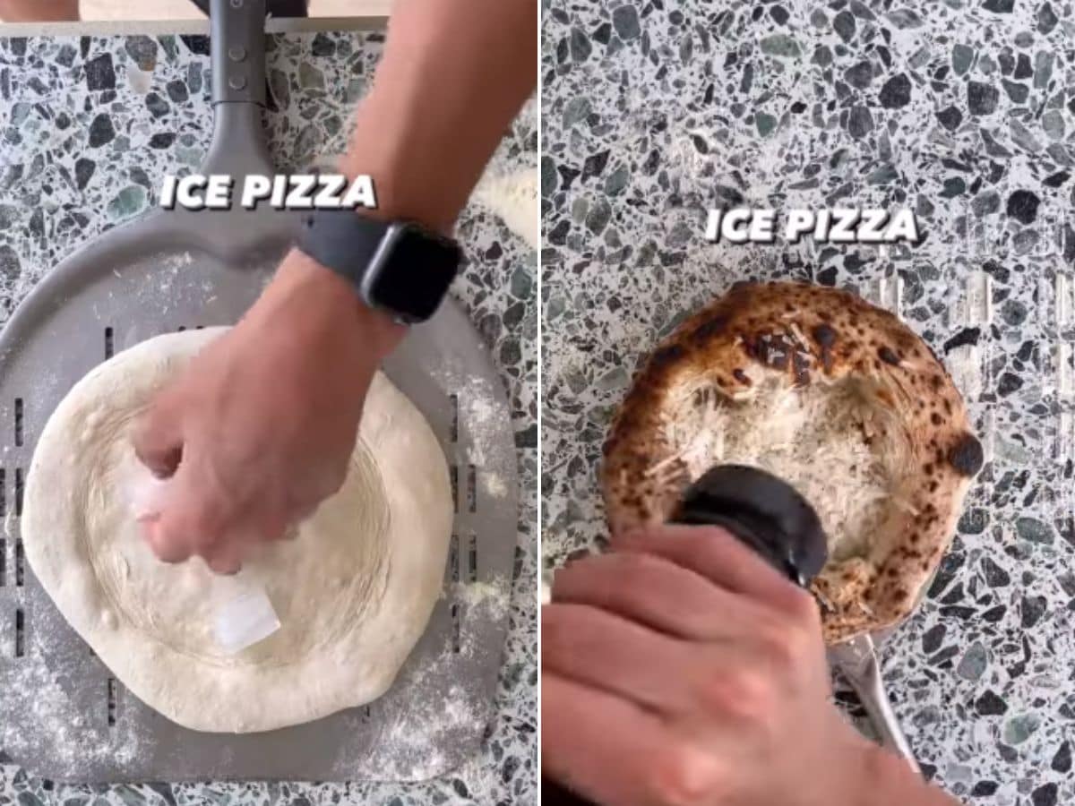 पिज्जा में डाल दी बर्फ! बनाने वाले ने किया ऐसा एक्सपेरिमेंट कि खाने ...