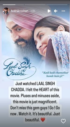 Laal Singh Chaddha Review: ऋतिक रोशन ने थिएटर में देखी आमिर खान की ...