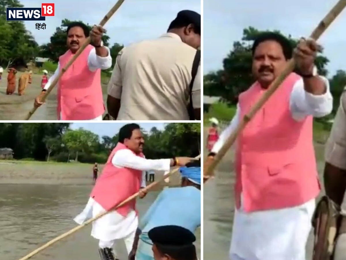VIDEO: भाजपा सांसद ने थाम ली पतवार, केवट बन लोगों को पार करवाई नदी ...