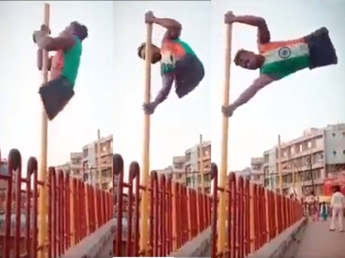 Video : दिव्यांग ने खुद को ही तिरंगा बन लहरा दिया, देशभक्ति के जज़्बे ...