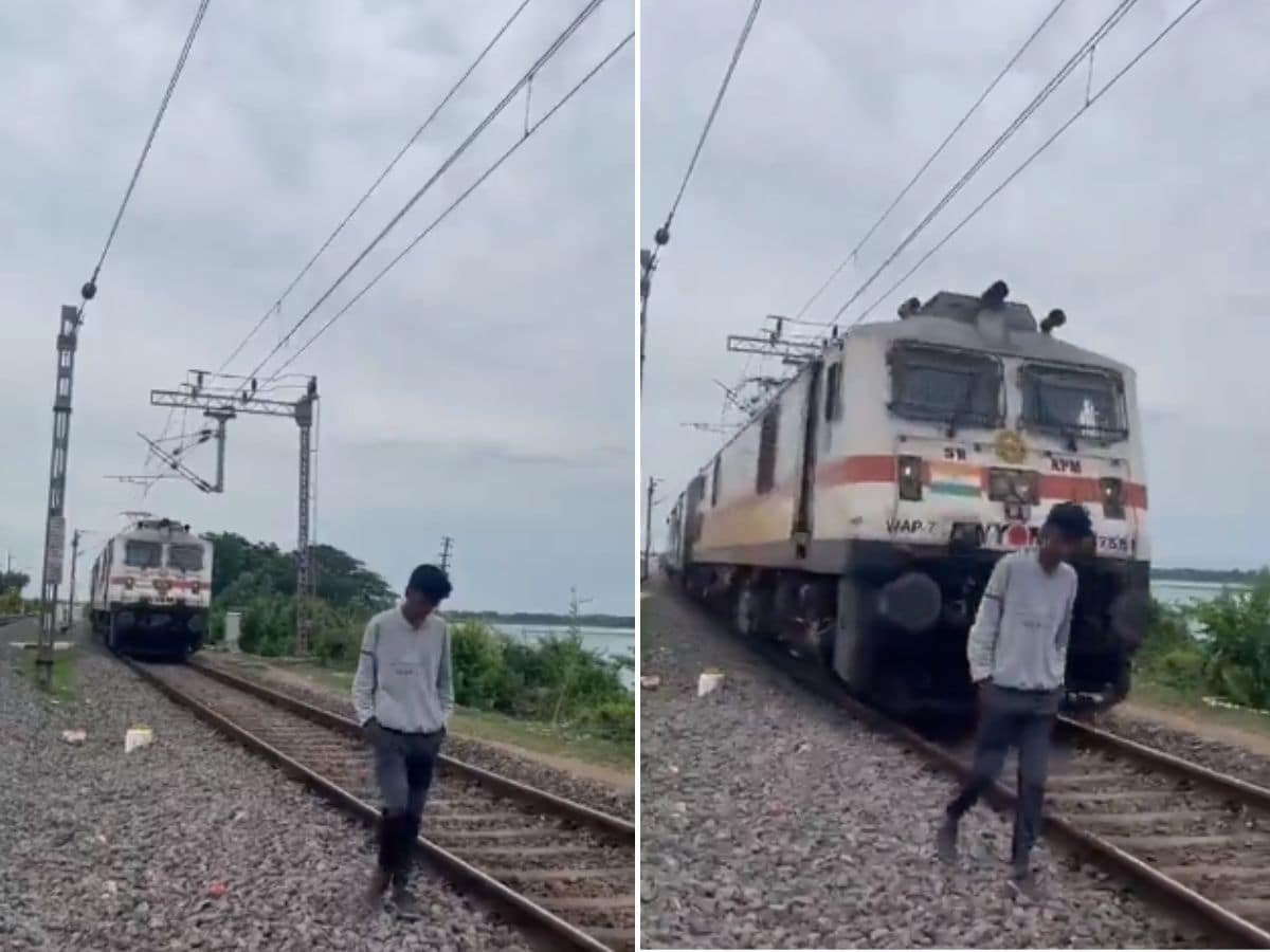 पटरी के बगल में इंस्टाग्राम रील बना रहा था युवक, ट्रेन से हो गई भयंकर टक्कर! दिल दहलाने वाला है ...