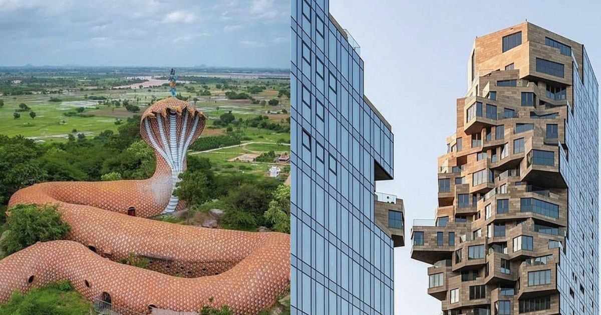 सांप के आकार वाले मंदिर से लेकर ट्रेन के इंजन जैसी बिल्डिंग तक! ये हैं ...