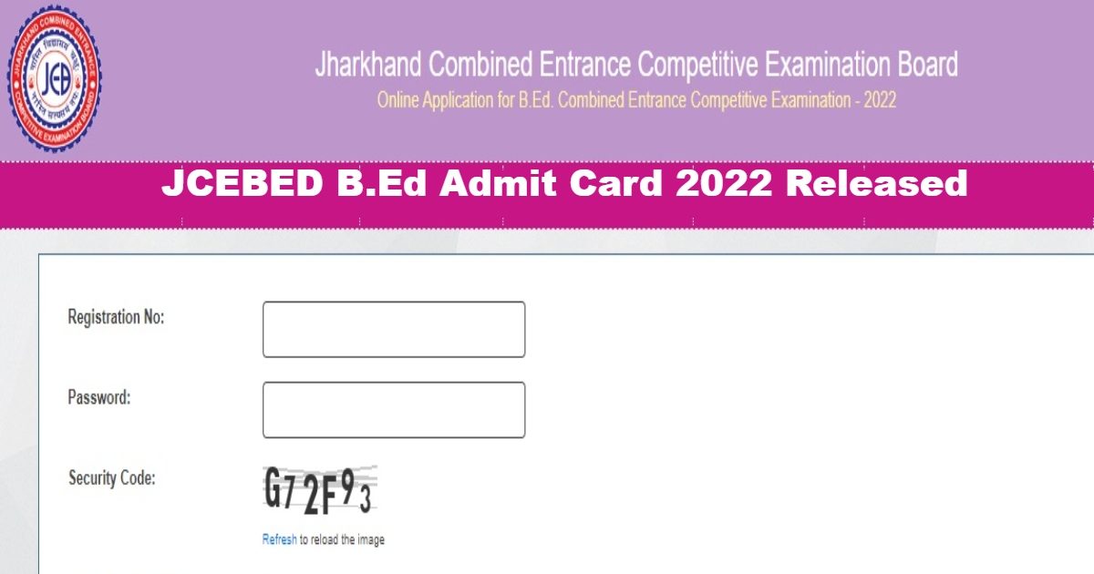JCEBED B.Ed Admit Card 2022 Released: जारी हुआ JCEBED B.Ed का एडमिट ...