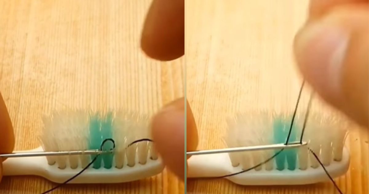 मिल गया सुई में धागा डालने का बिना झंझट का आसान जुगाड़, बस एक टूथब्रश ...