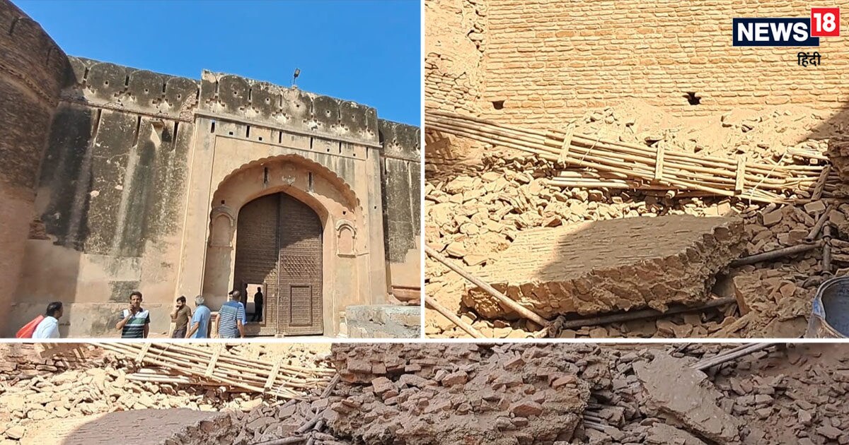 प्रसिद्ध भटनेर दुर्ग की दीवार ढही: बिहार के 6 मजदूर दबे, एक की मौके पर ...