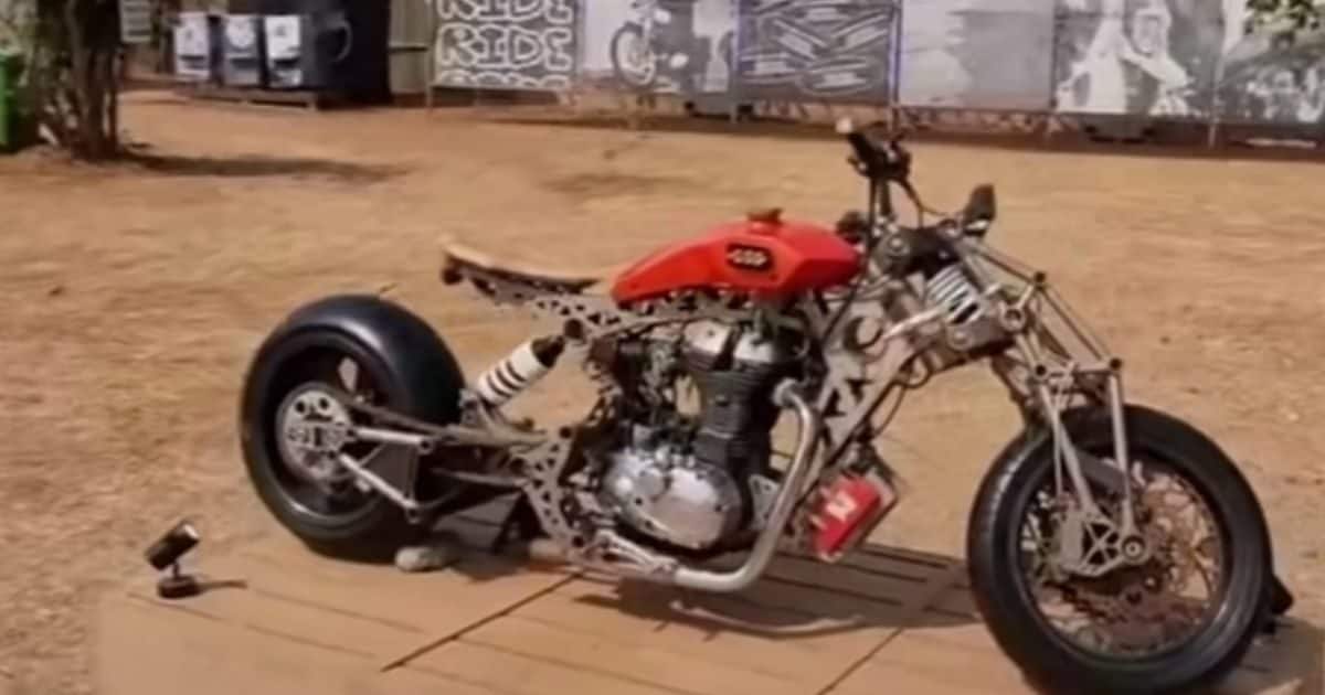 चौंकिए मत! ये सच है, इस मोटरसाइकिल में लगा है ट्रैक्टर का टायर ...