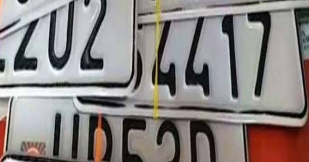 High security number plate fined number plate installed in market ...