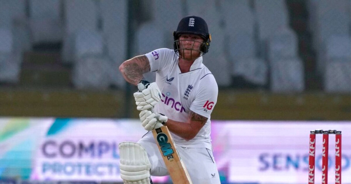 VIDEO: स्टोक्स नौमान की गेंद पर जड़ना चाहते थे छक्का, लेकिन बैट ने दे ...