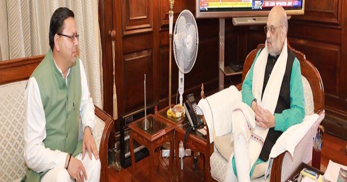 जोशीमठ के पुनर्विस्थापन को लेकर पुष्कर धामी ने की गृहमंत्री से मुलाकात ...