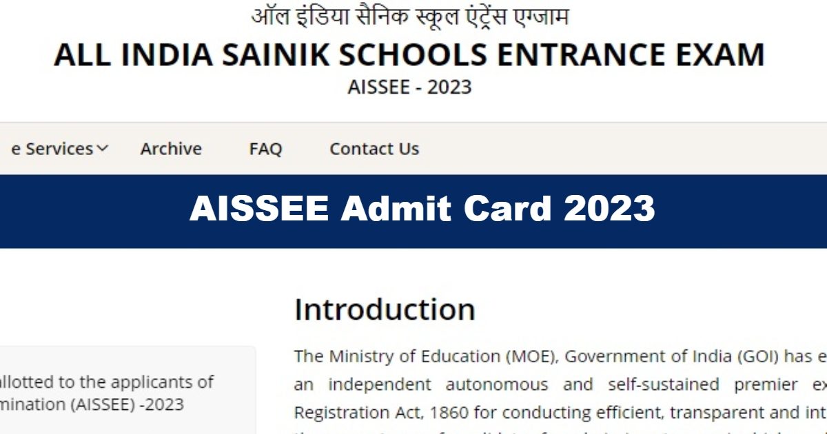 AISSEE Admit Card 2023: जल्द जारी होगा AISSEE 2023 का एडमिट कार्ड, इस Direct Link से कर सकेंगे ...
