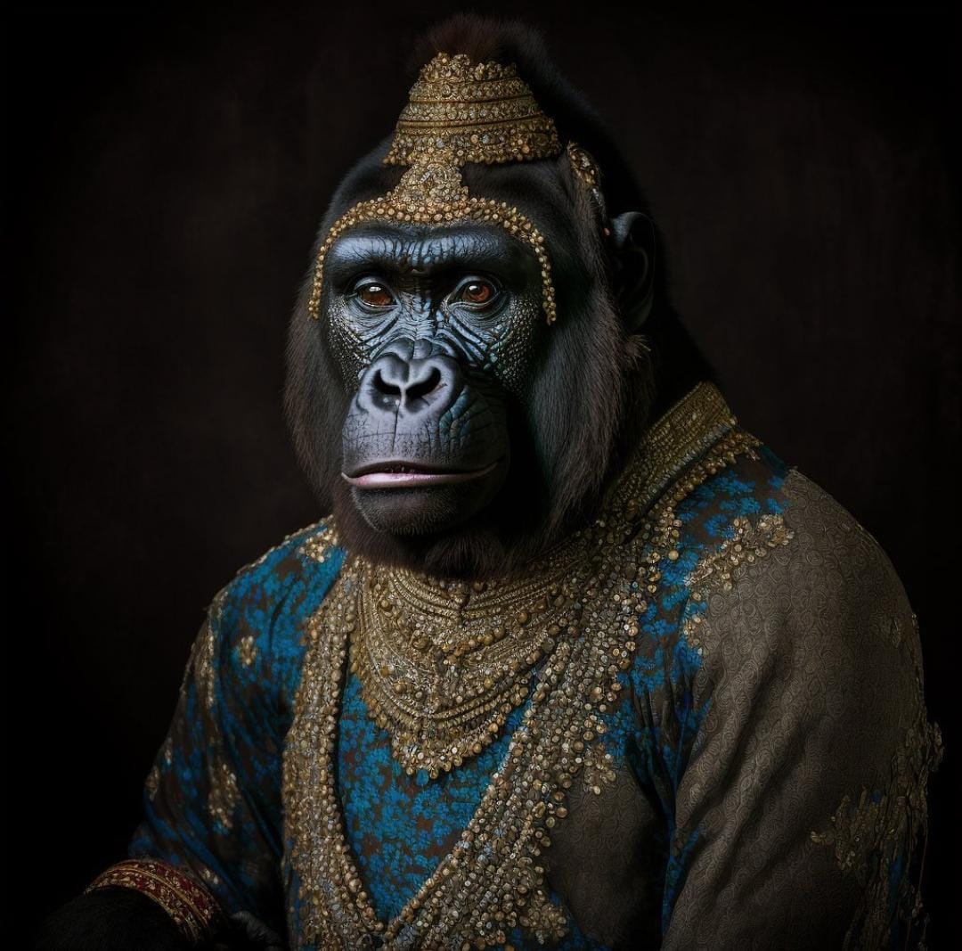 दुल्हन के लिबास में चिम्पैंजी! बंदरों का ब्राइडल लुक देख लोग हैरान ...