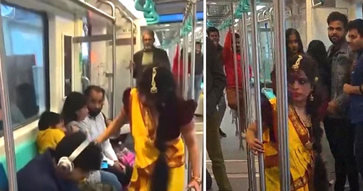 मेट्रो में अचानक हुई भूलभुलैया वाली 'मंजुलिका' की एंट्री, उड़े लोगों के ...