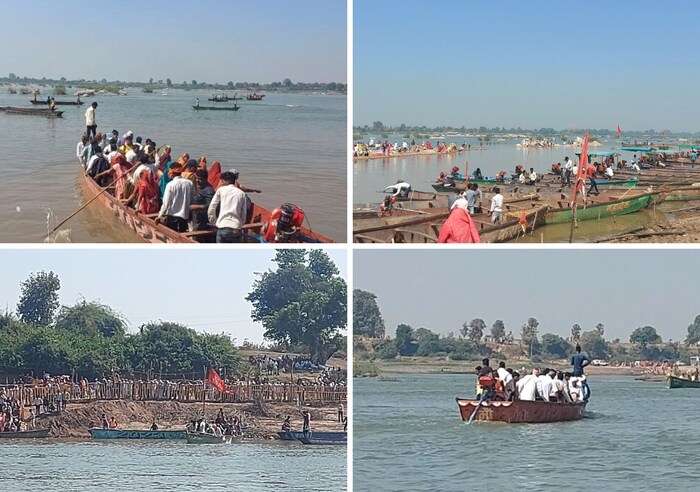 Narmada panchkoshi yatra more than 15 thousands devotees cross narmada ...