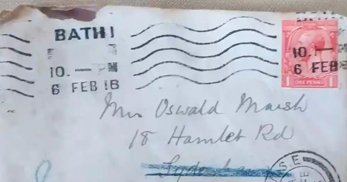 100 year old lost letter arrive london address letter reach destination ...