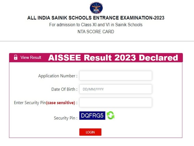 AISSEE Result 2023 declared for admission in class 6th 9th in Sainik School check scorecard ...