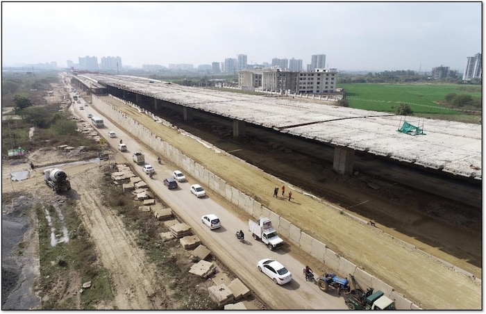 Dwarka expressway india first urban elevated expressway 8 lanes with ...
