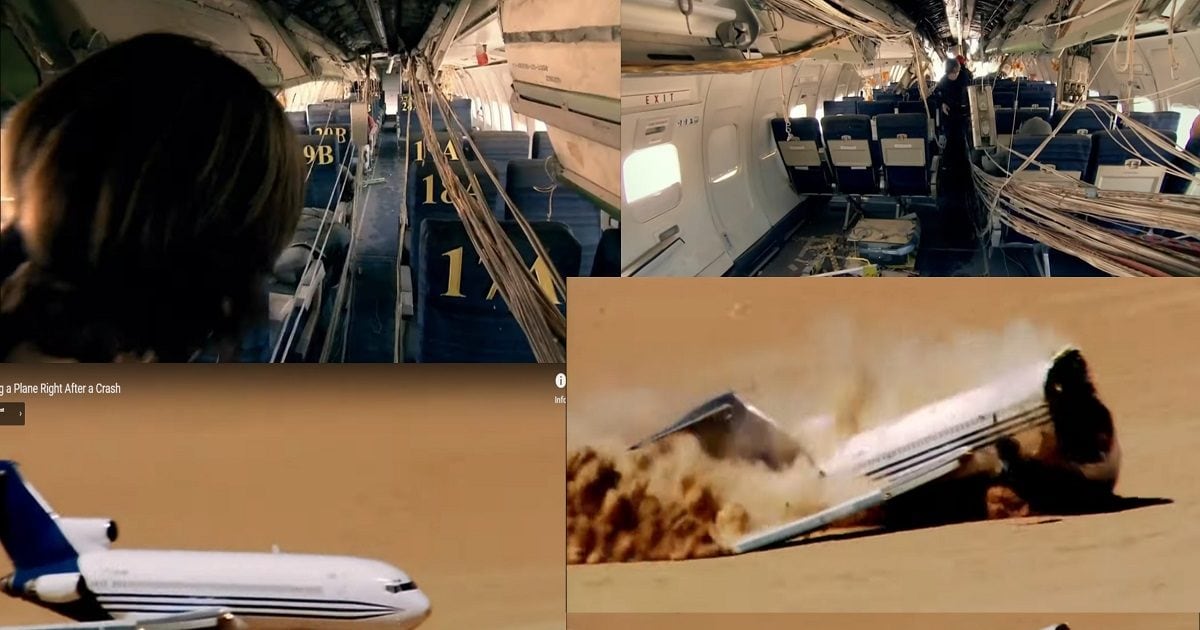 2012 plane crash on purpose to test which seat is best for passanger ...