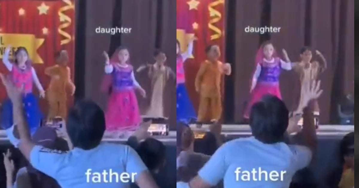Father enacts dance steps for daughter during performance people say ...