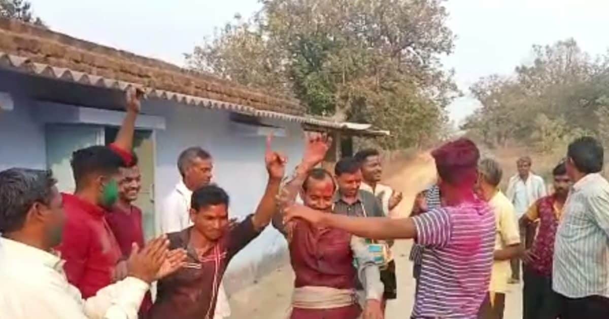 Holi was celebrated a week ago in amarpur village of koriya district ...