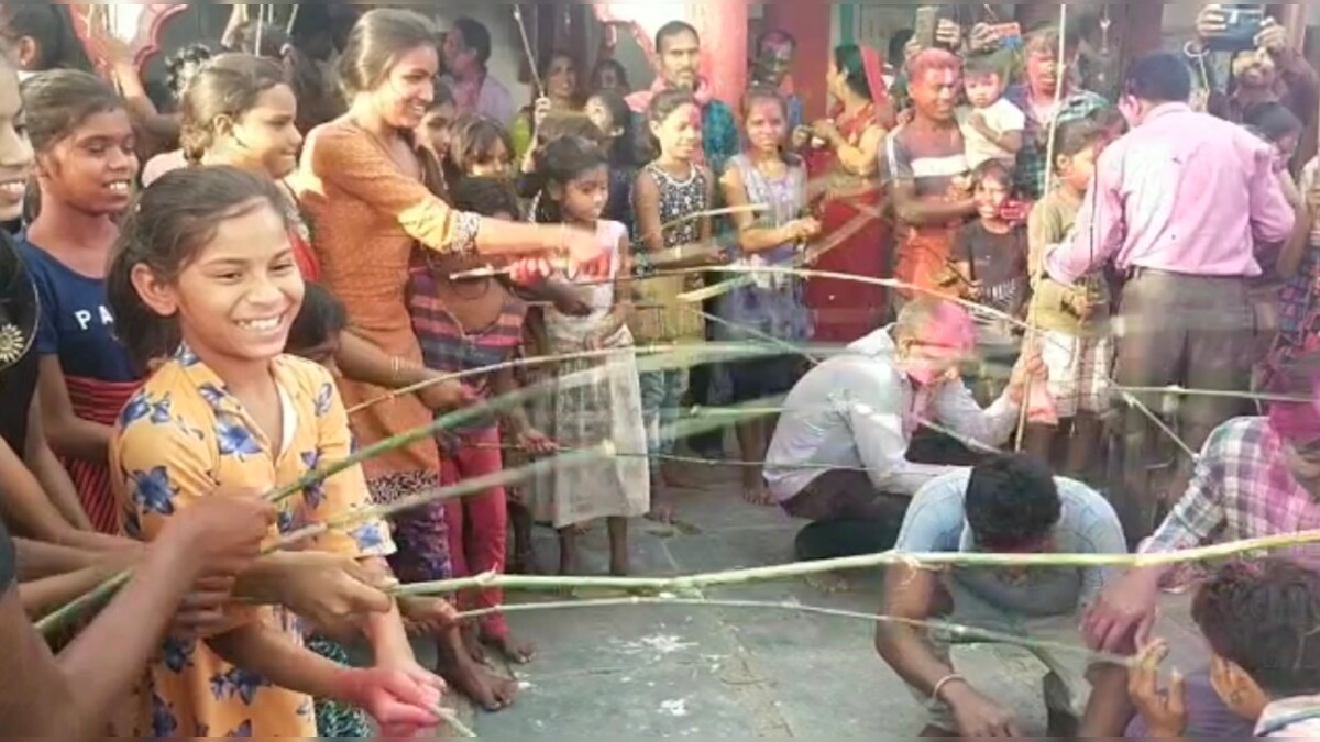 Unmarried girls beat with sticks to people know unique tradition of ...