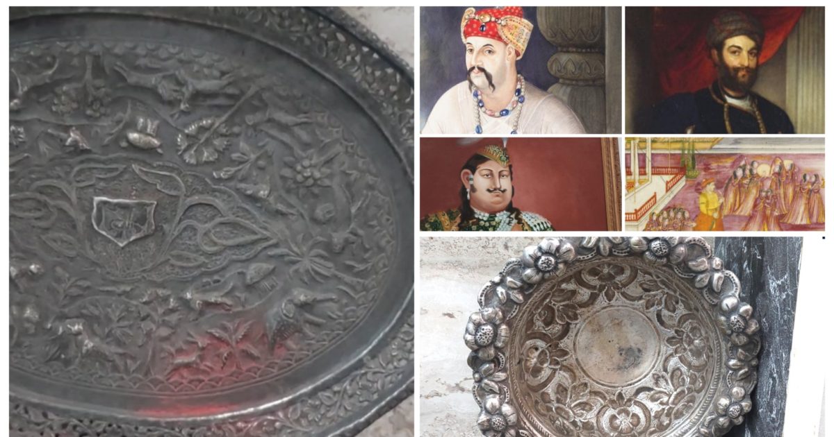 Nawab royal Holi Sharbat made in silver pot color was kept chandi plate ...