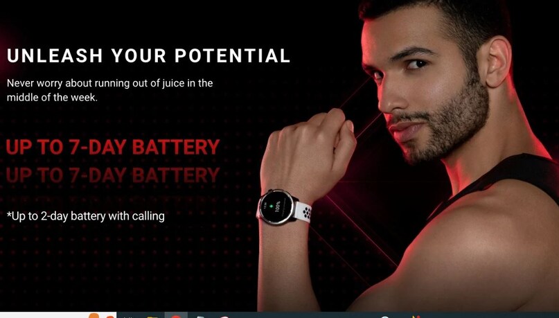 Noise HRX Bounce smartwatch with HD display and 100 sports modes ...