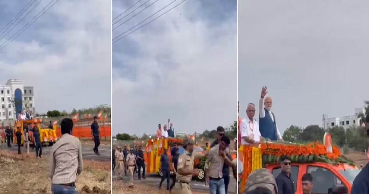 VIDEO: पीएम मोदी की सुरक्षा में चूक? कार के करीब आ पहुंचा युवक ...